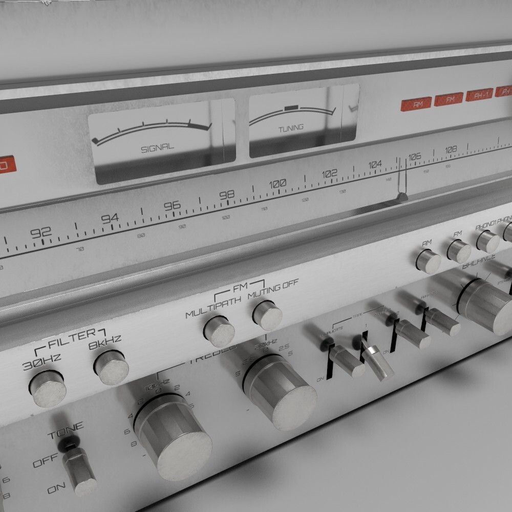 ArtStation - Vintage Stereo Reciever