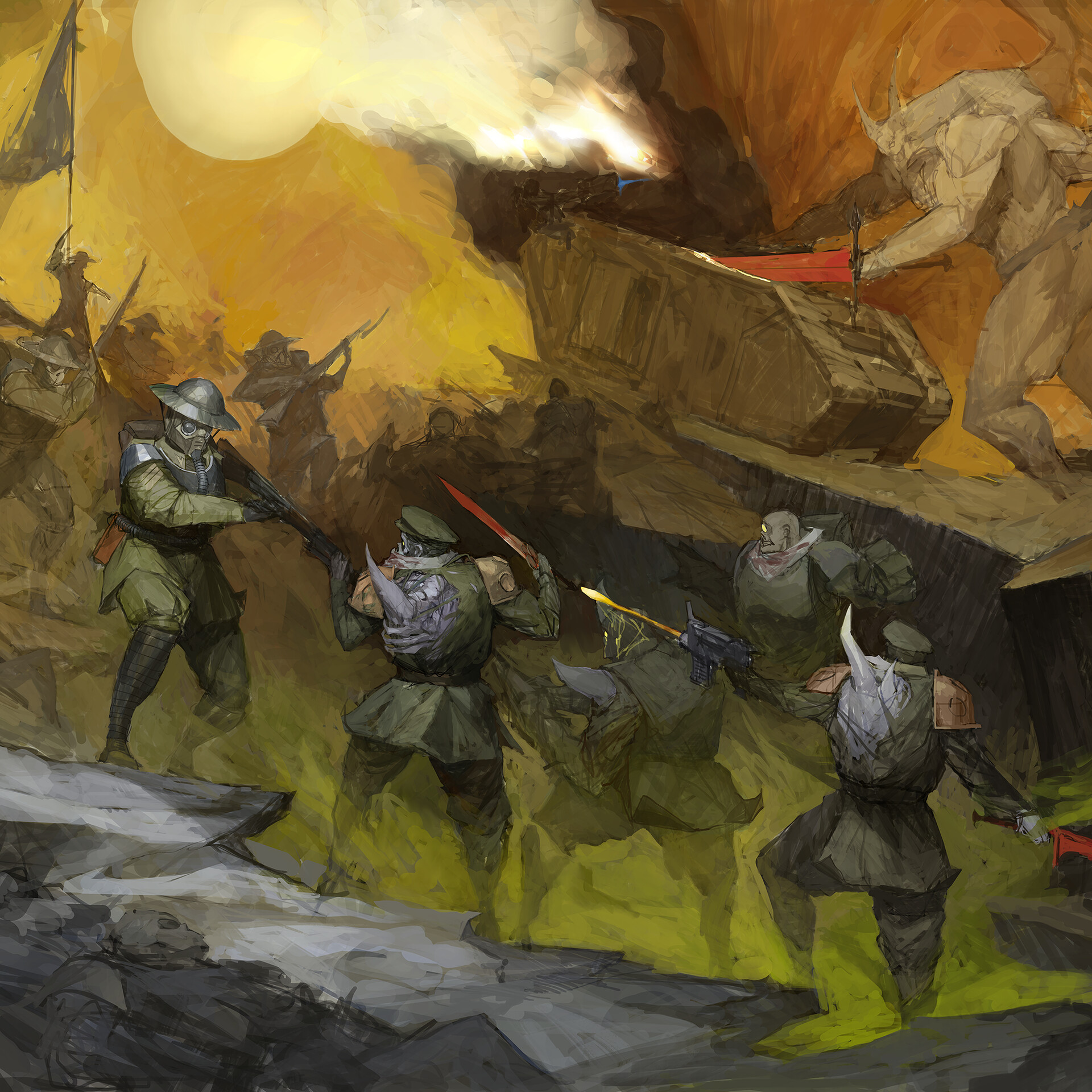 ArtStation - "The Charge of the Mud Men"