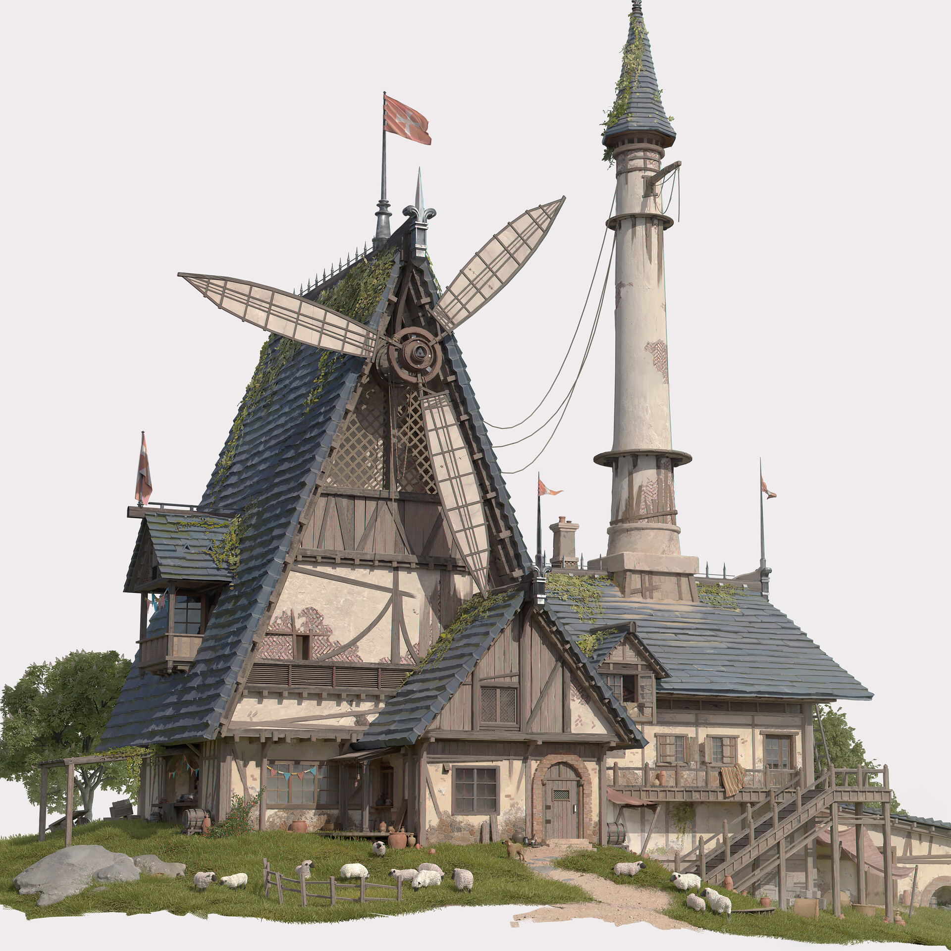ArtStation - Medieval House- Architecture Eexercise2