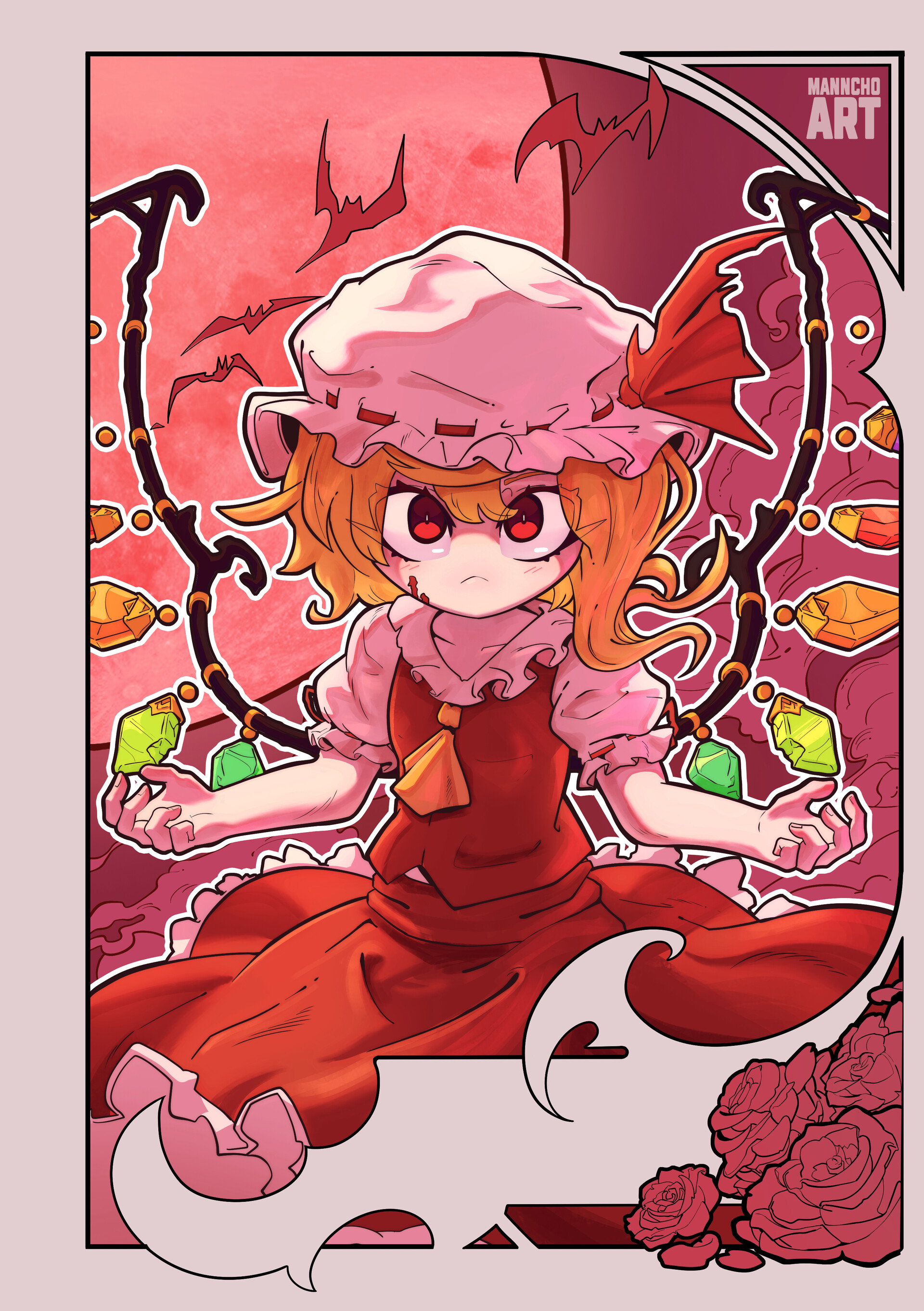 ArtStation - Touhou Fanart - Alphonse Mucha bunch 2