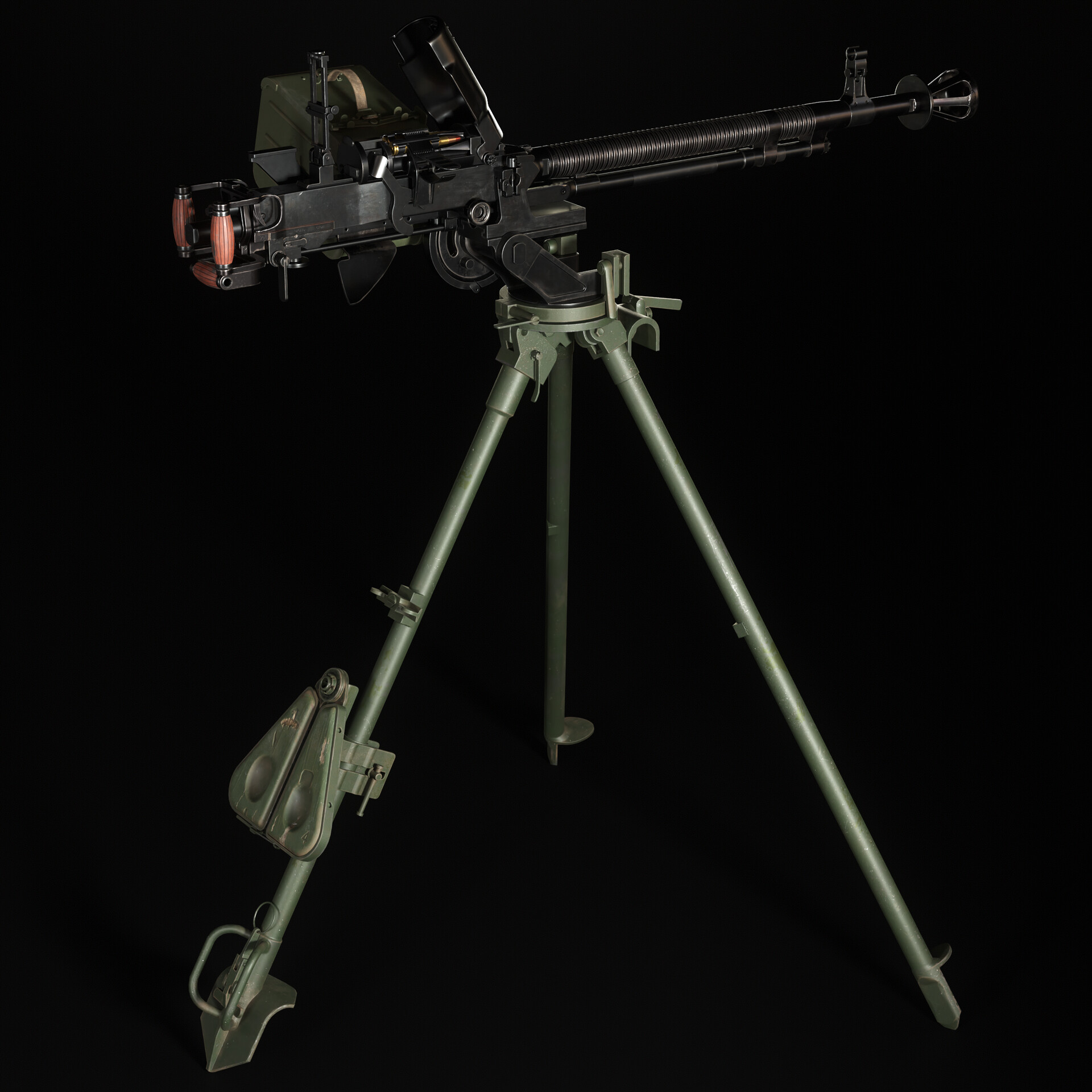 ArtStation - DSHK 1938 Low Poly