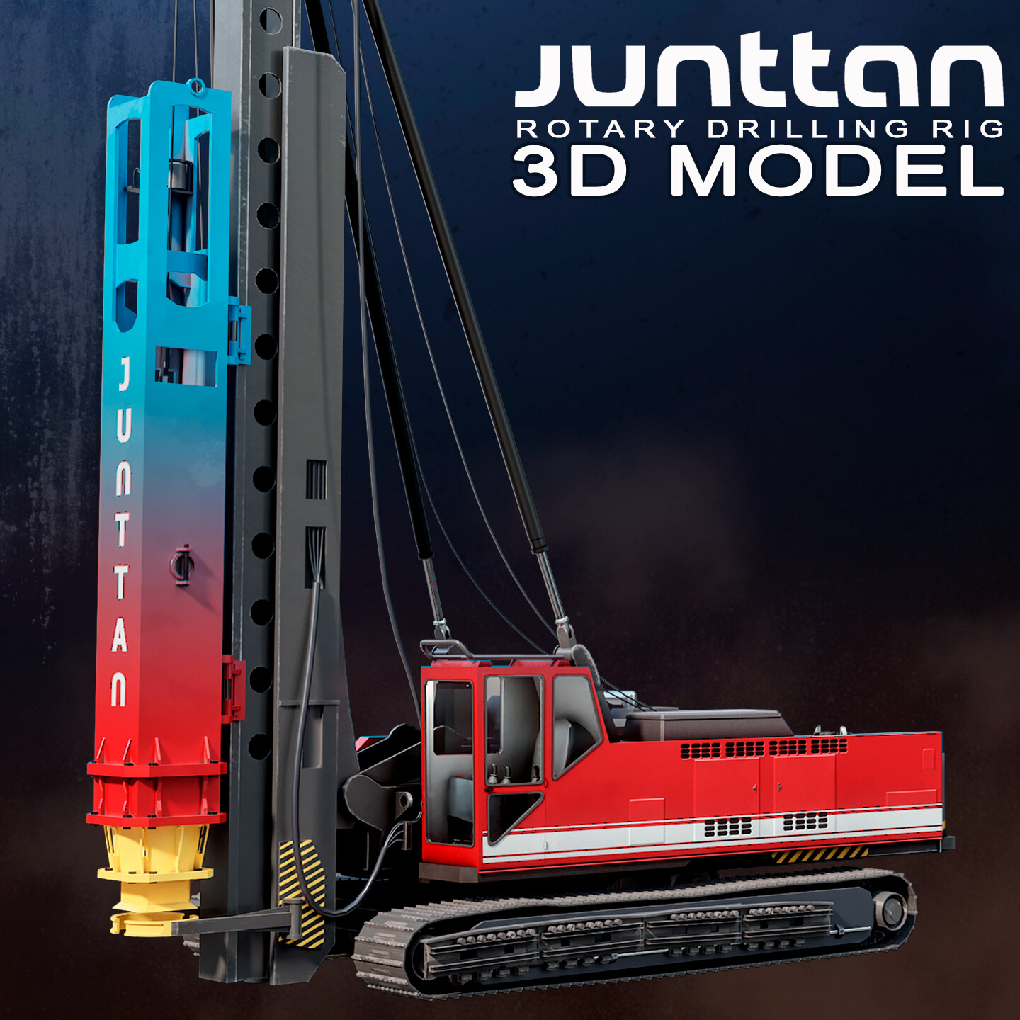 ArtStation - Rotary Mobile Drilling Rig Junttan 3D Model