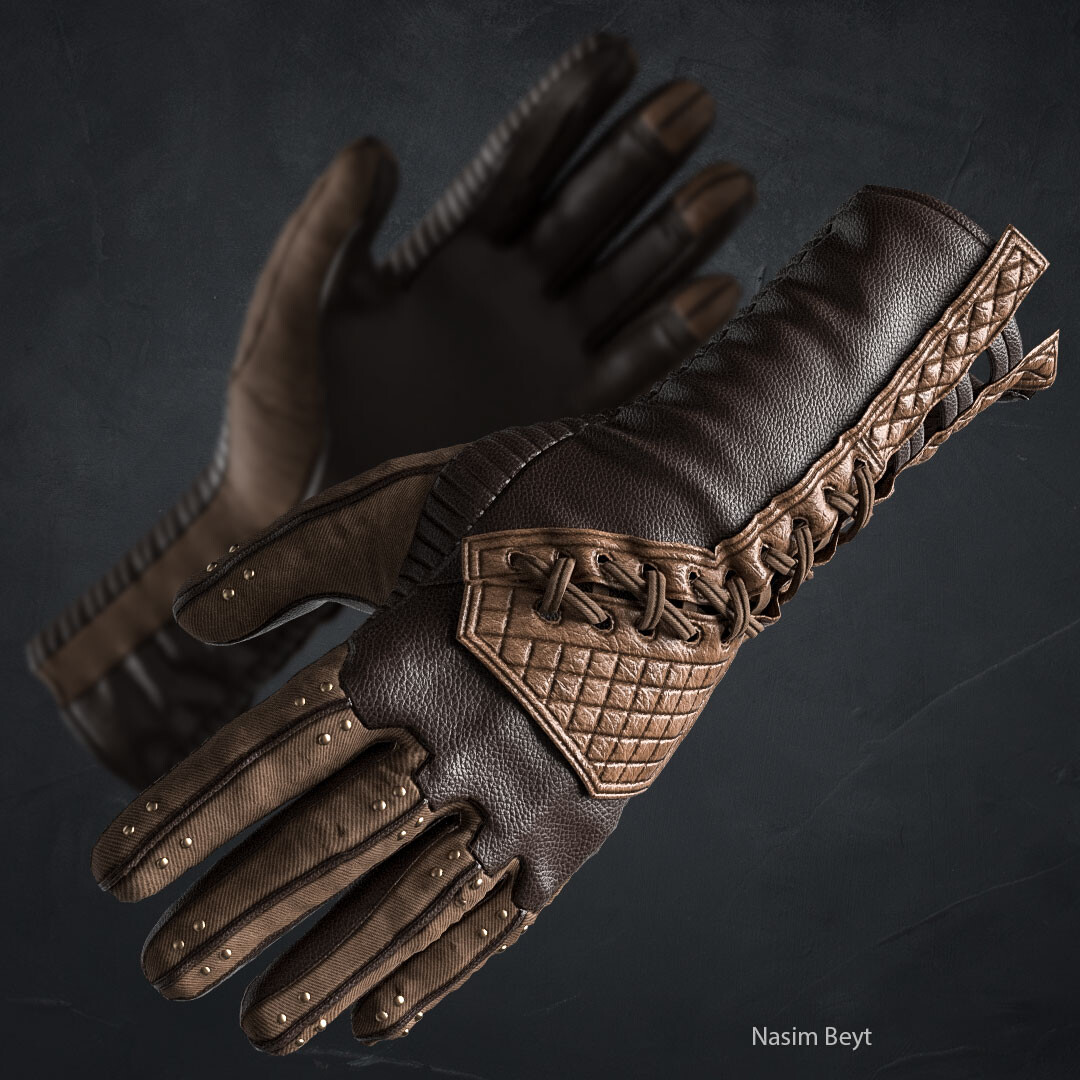ArtStation - Women and Men's Gloves. CLO3D, MD PROJECTS+OBJ+FBX