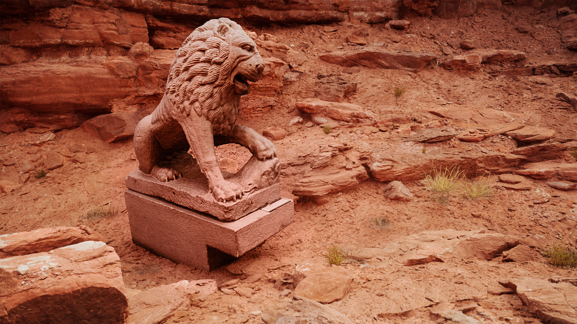 ArtStation - Lion statue photogrammetry