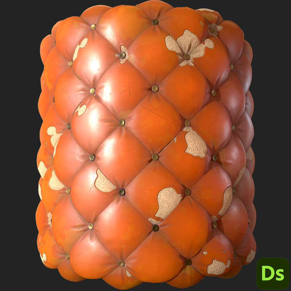 ArtStation - Stylized sofa leather material