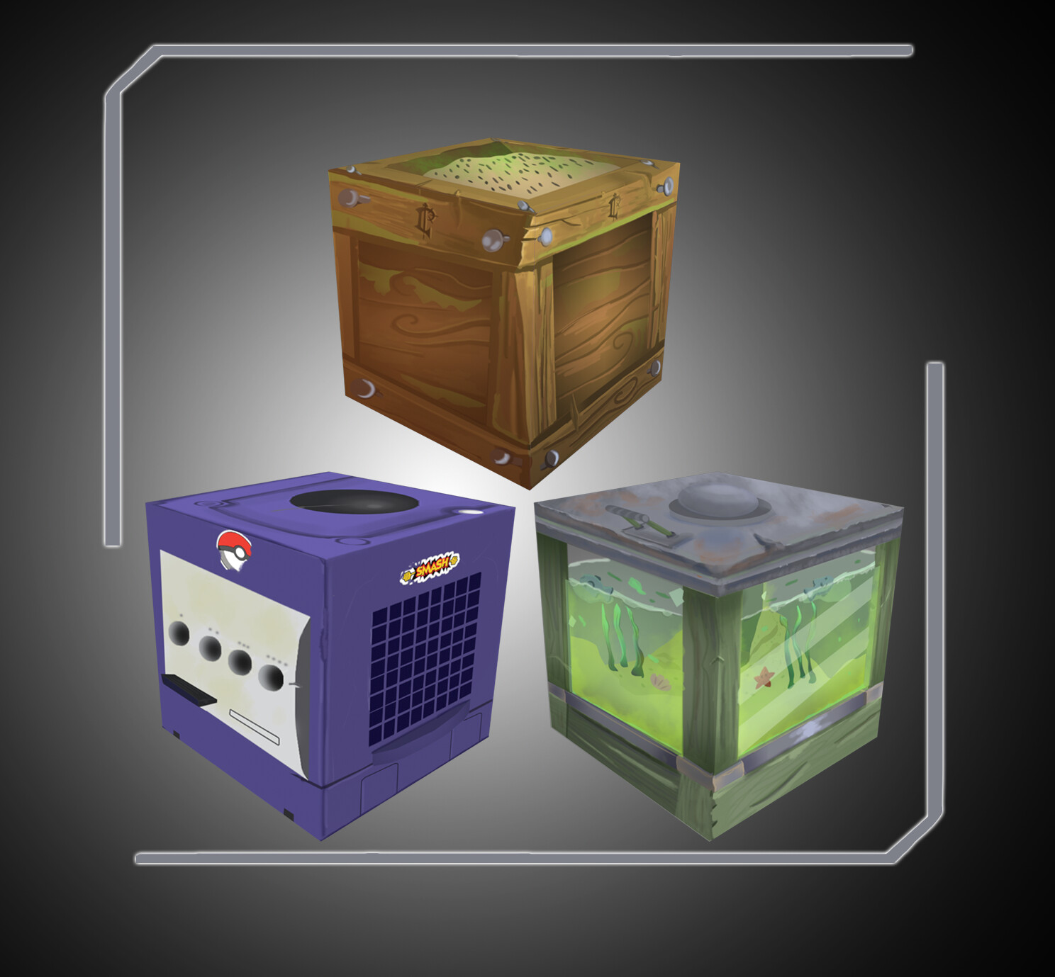 ArtStation - CGMA Cubes - Handpainting Assignment