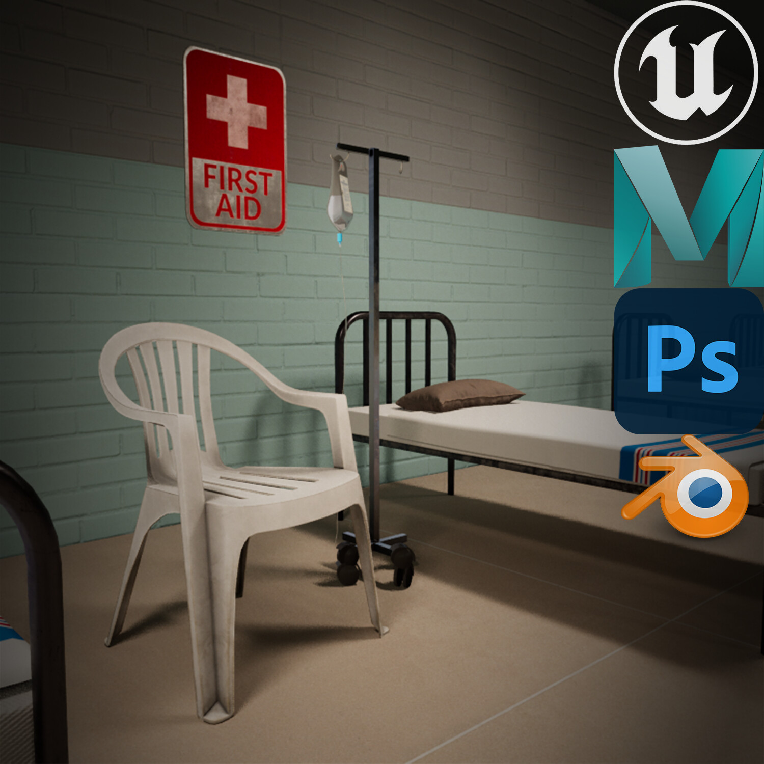 ArtStation - Infirmary For Virtual Set