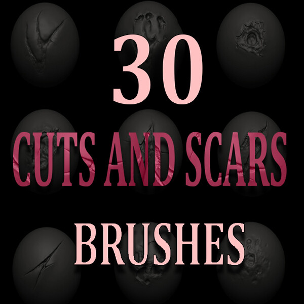 ArtStation - Cuts and Scars VDM Brush + Alphas