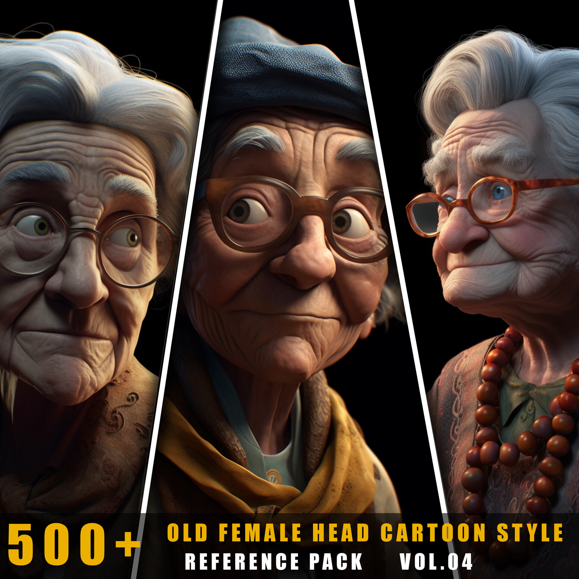 ArtStation - 500+ Old Female Cartoon Style - References Pack Vol.04