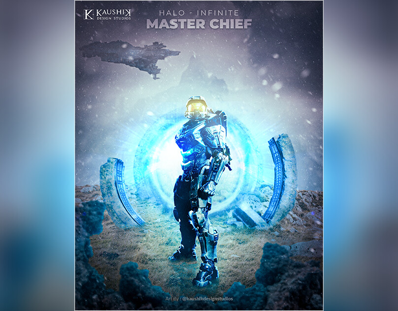 ArtStation - Master Chief - Halo Infinite - Poster Design
