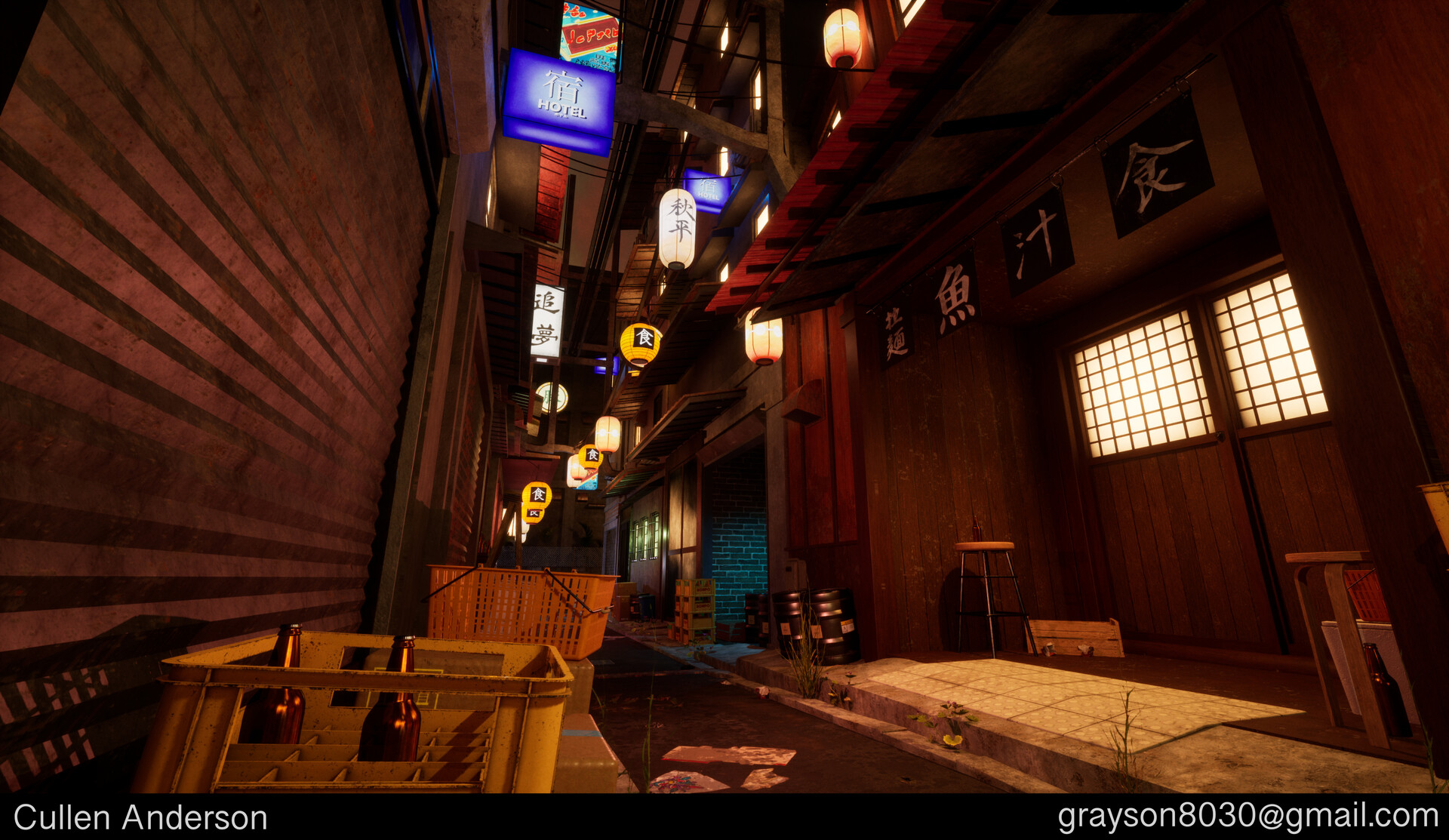 ArtStation - Japan Alleyway