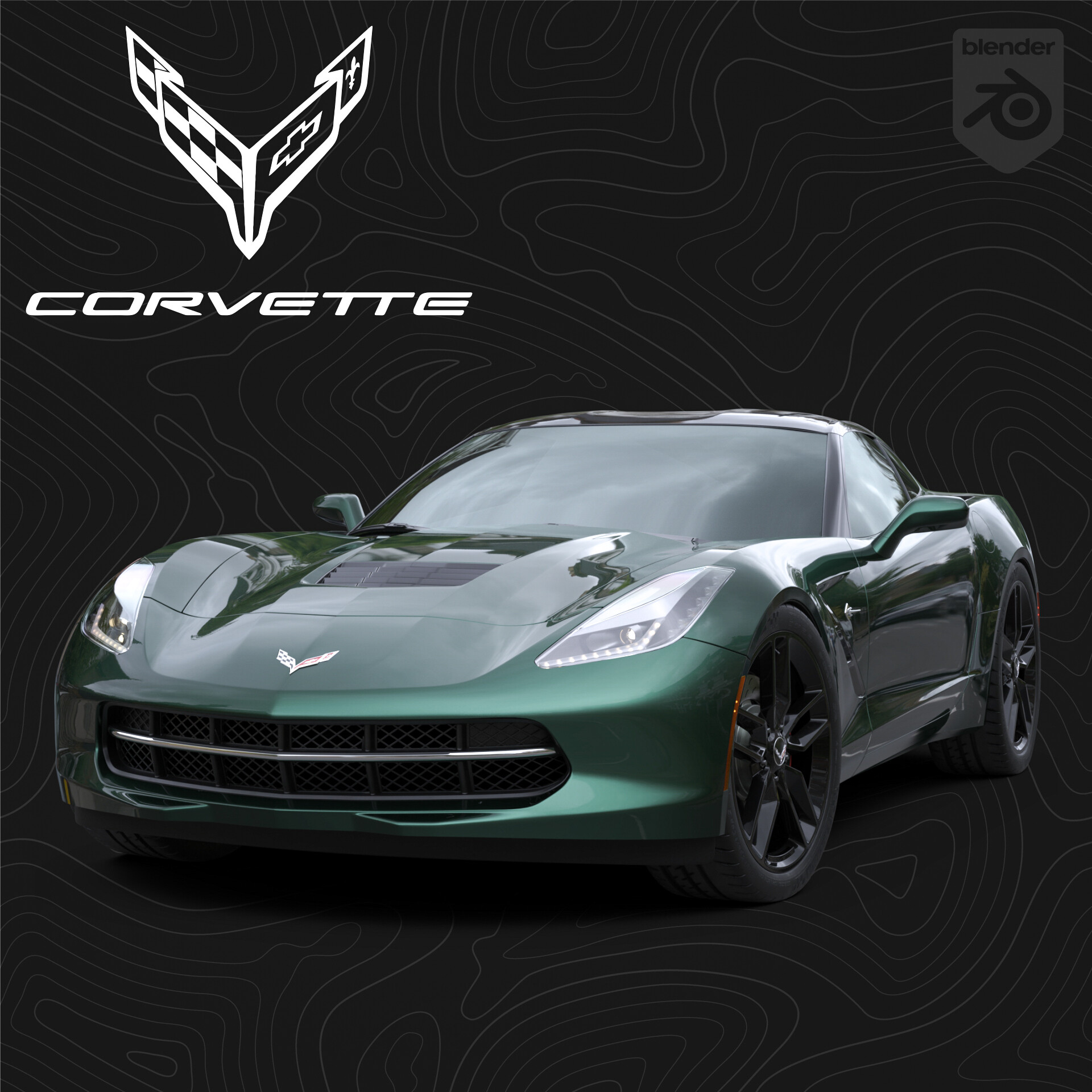 ArtStation - Chevrolet Corvette 3D model