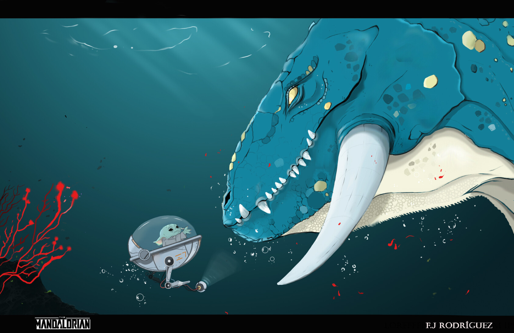 ArtStation - Grogu meets the Mythosaur!!