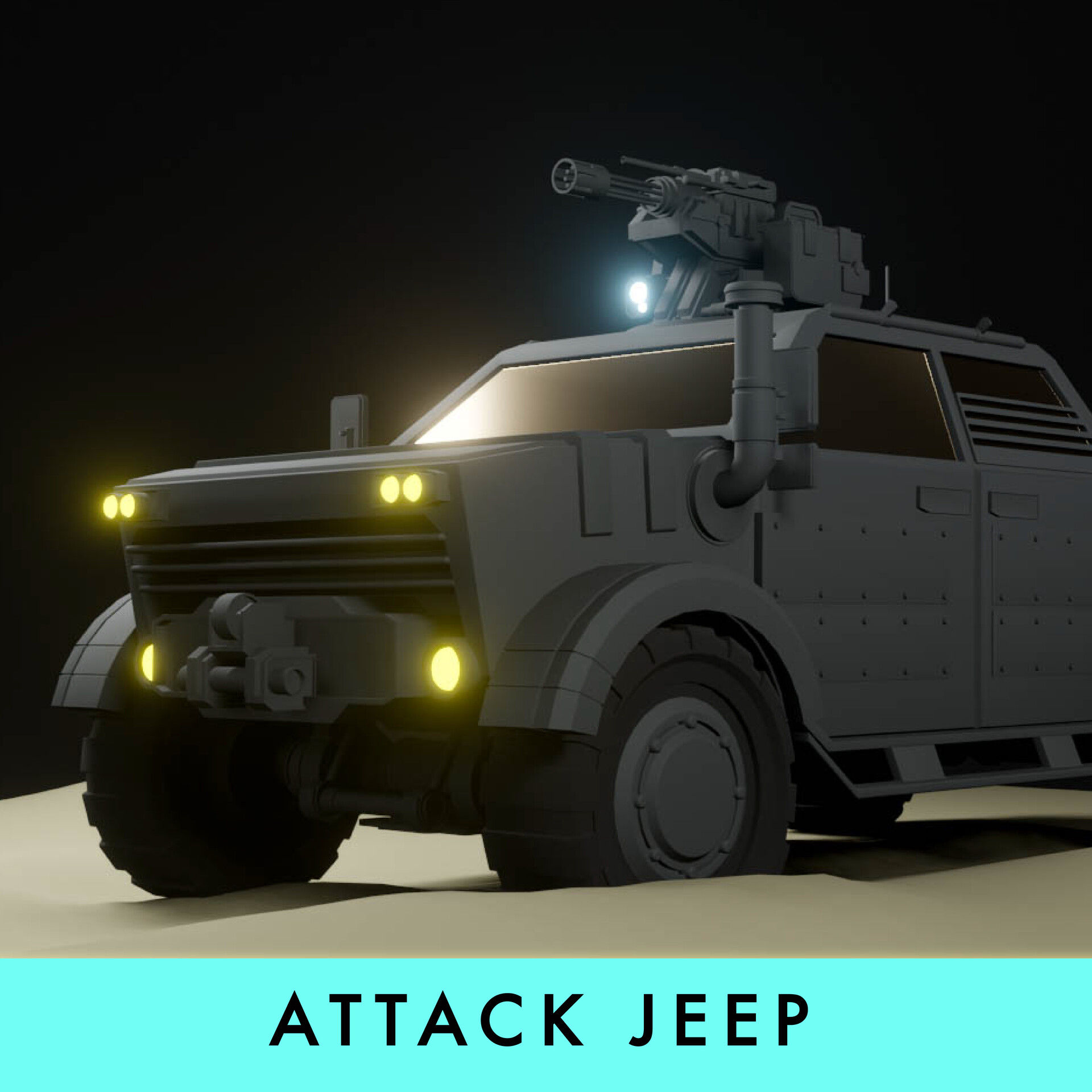 ArtStation - Attack Jeep