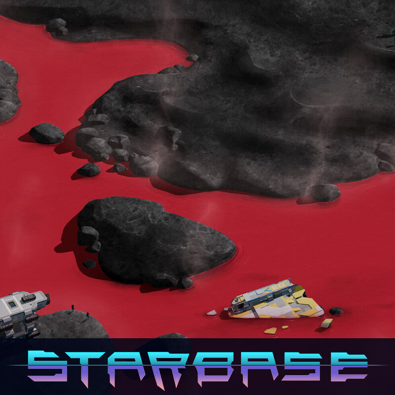 ArtStation - Starbase Red River Planet Concept