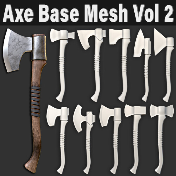 ArtStation - Axe Base Mesh Vol 2