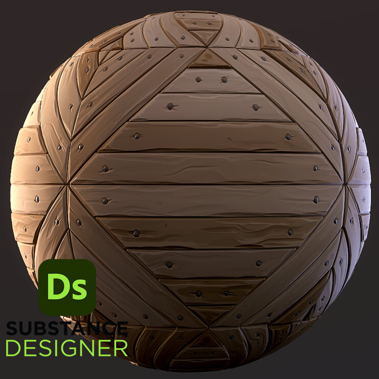 ArtStation - Stylized Wood Floor Pattern - Substance 3D Designer