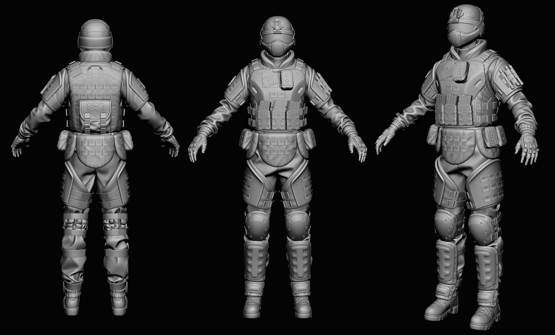 ArtStation - Combat guys highpoly