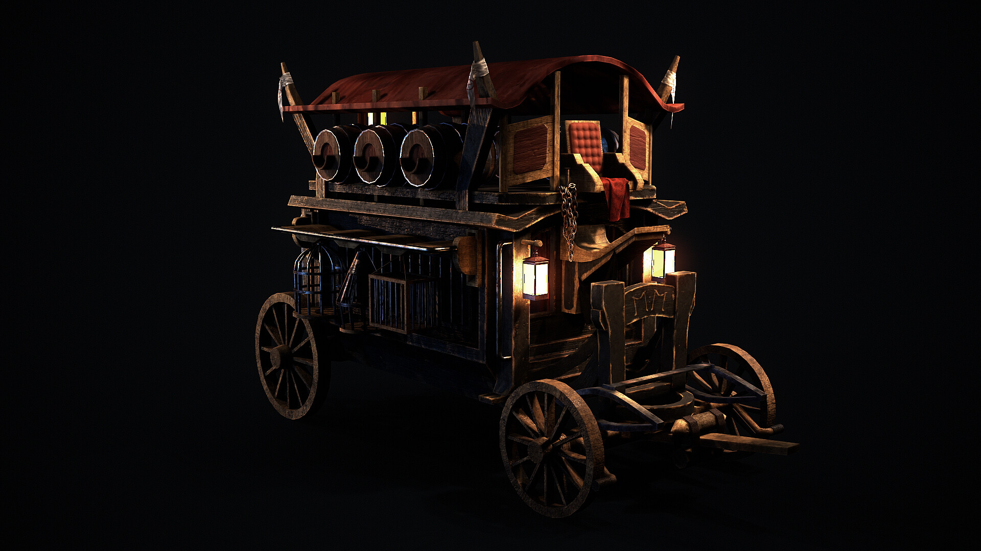 ArtStation - Witch Hunter Carriage - Game Prop