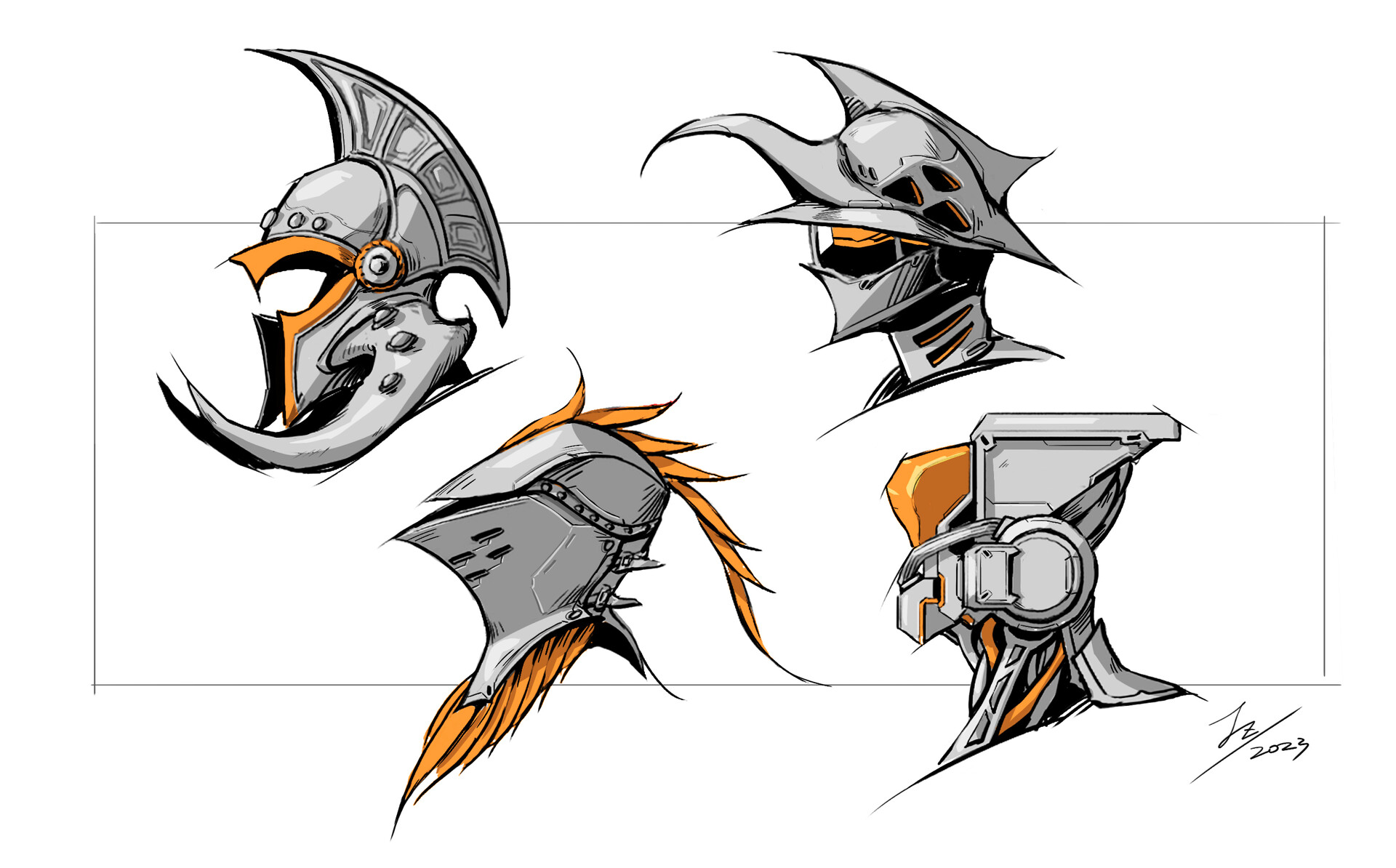 ArtStation - Concept drawing of the head