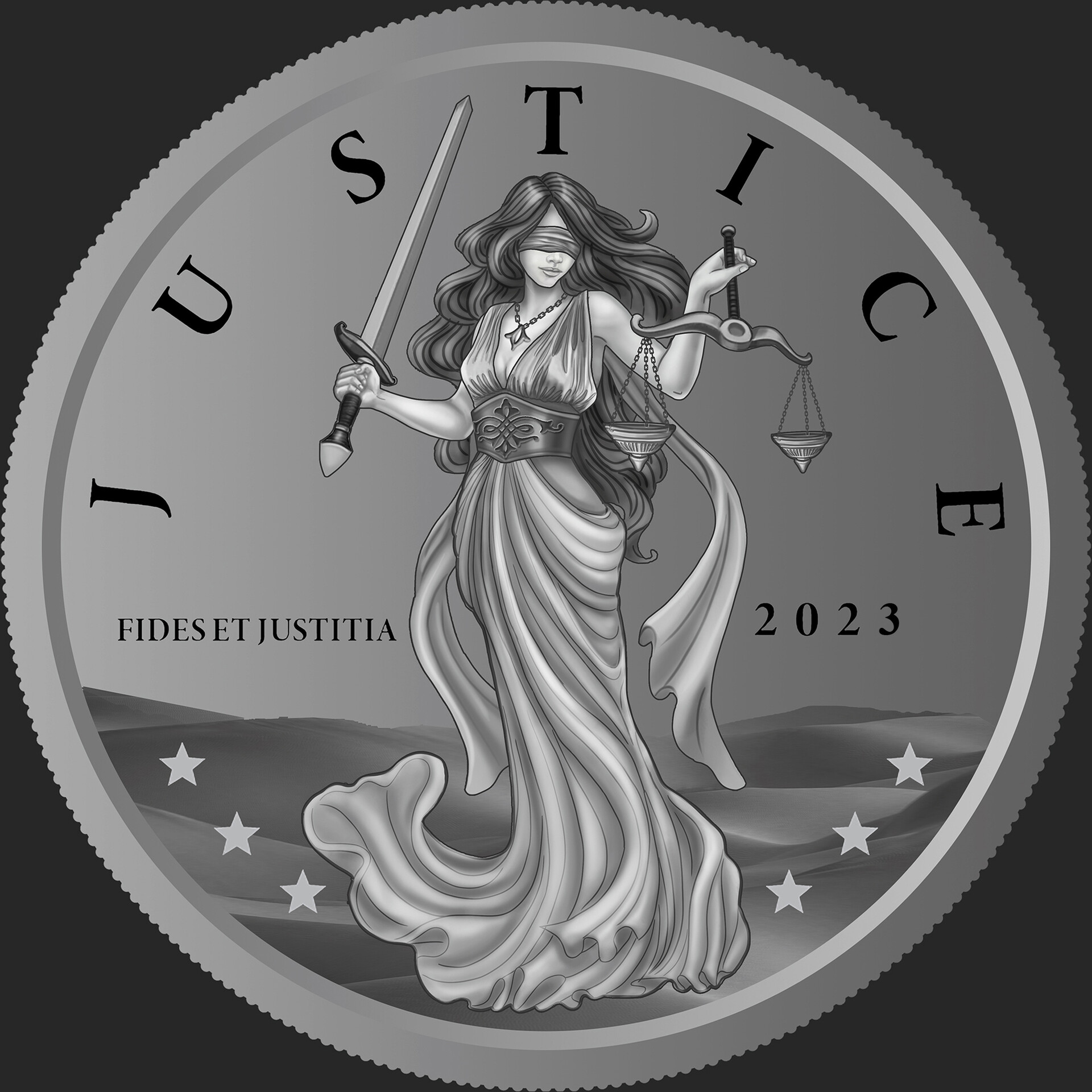 ArtStation - Lady Justice 2D