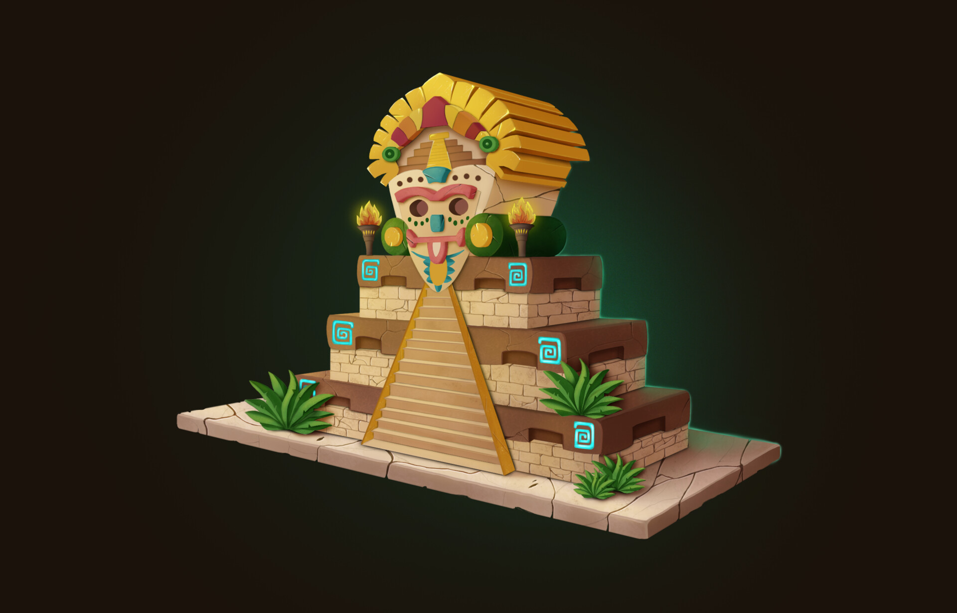 ArtStation - Aztecs totem