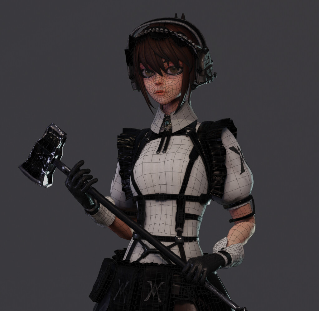 ArtStation - 戰鬥女僕 Combat Maid
