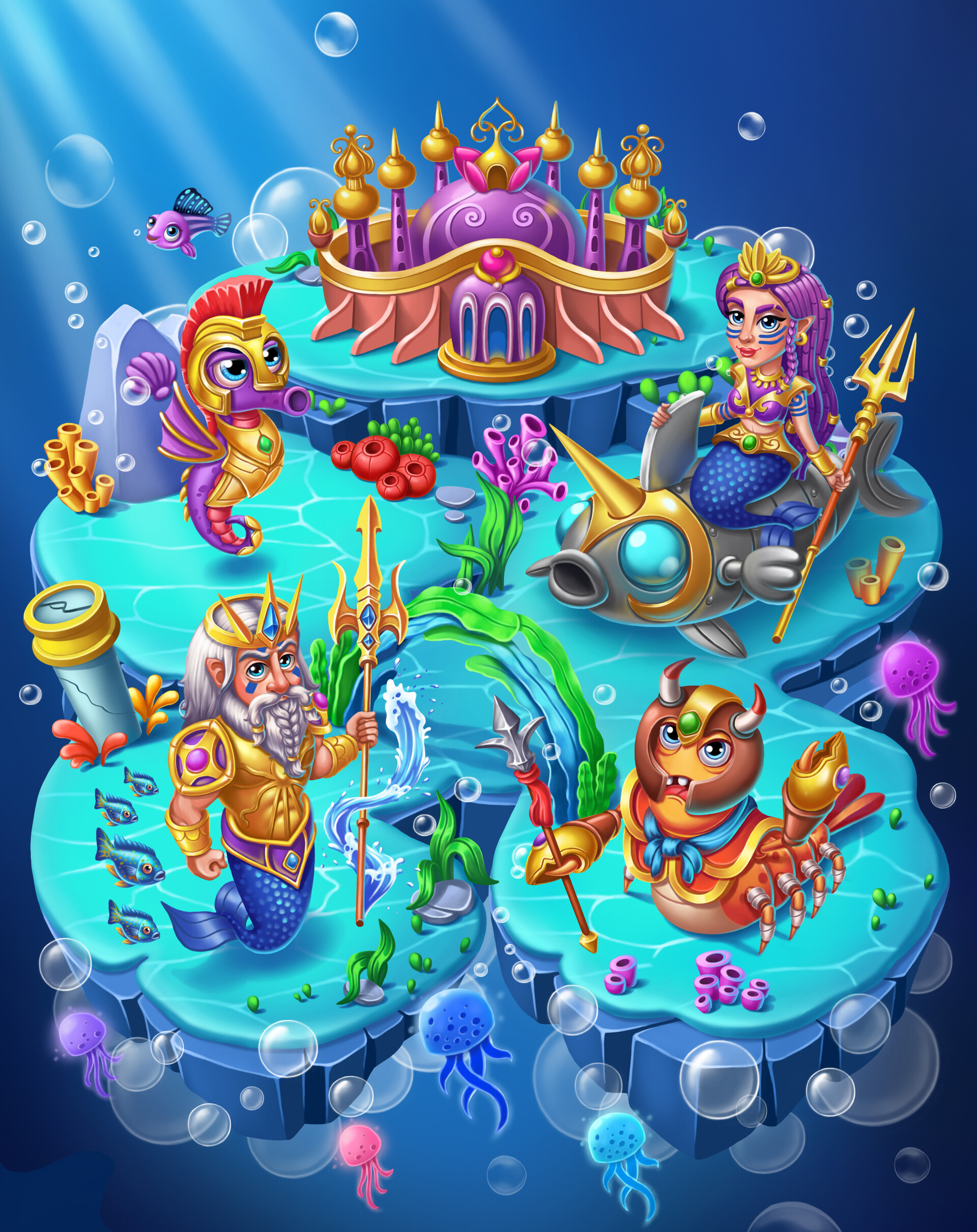 ArtStation - Atlantis - characters and drawing locations