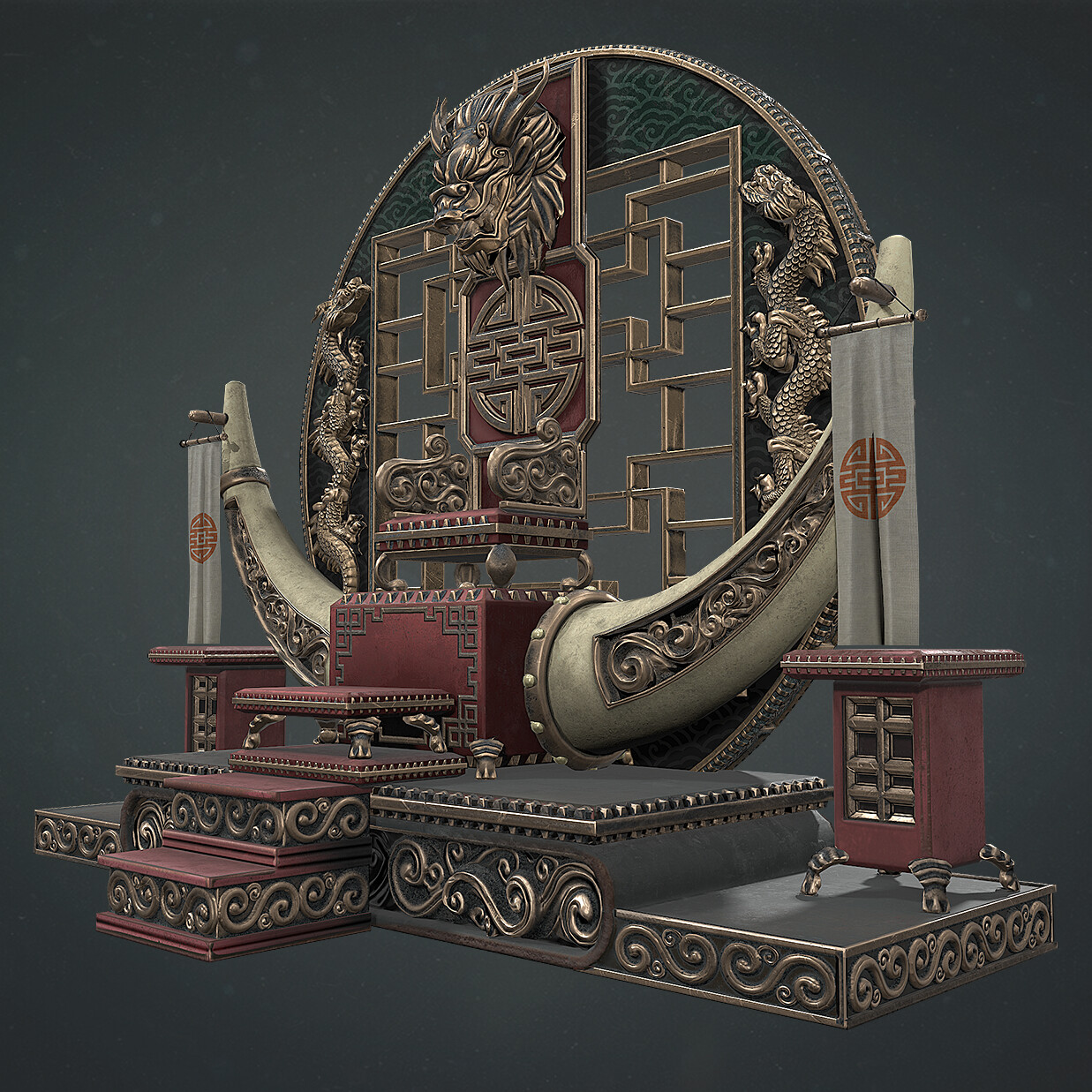 ArtStation - Throne of the Emperor of China