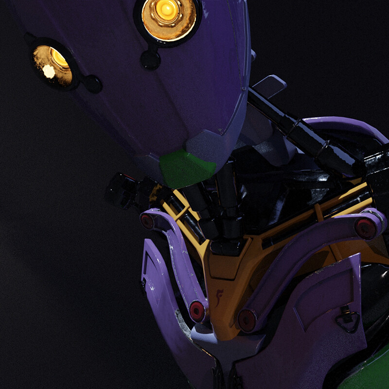 ArtStation - Work Robot EVA Fan art -3D texture & animation practicing