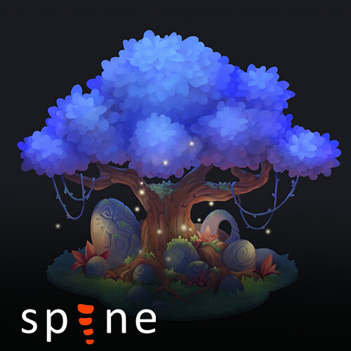 ArtStation - Magic Tree - Spine Animation