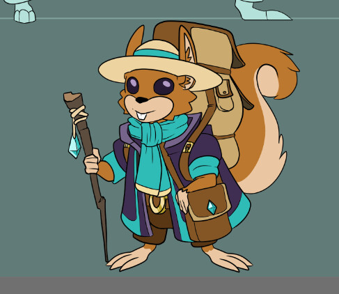 ArtStation - Character design: Squirrel merchant