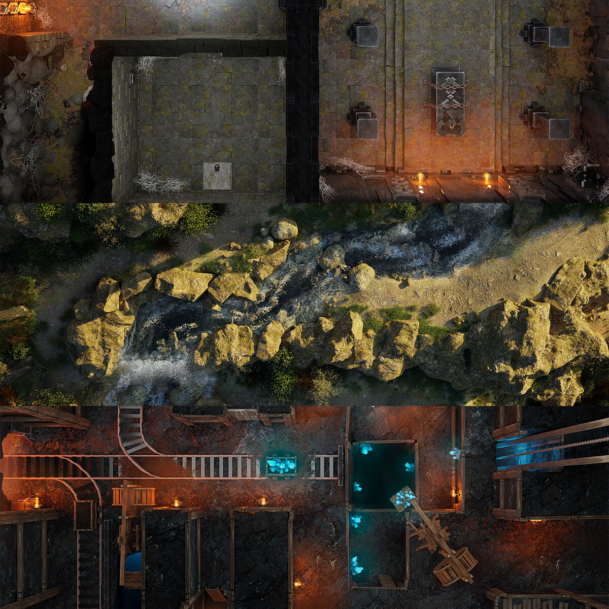 ArtStation - Dragon Watch - Board game maps