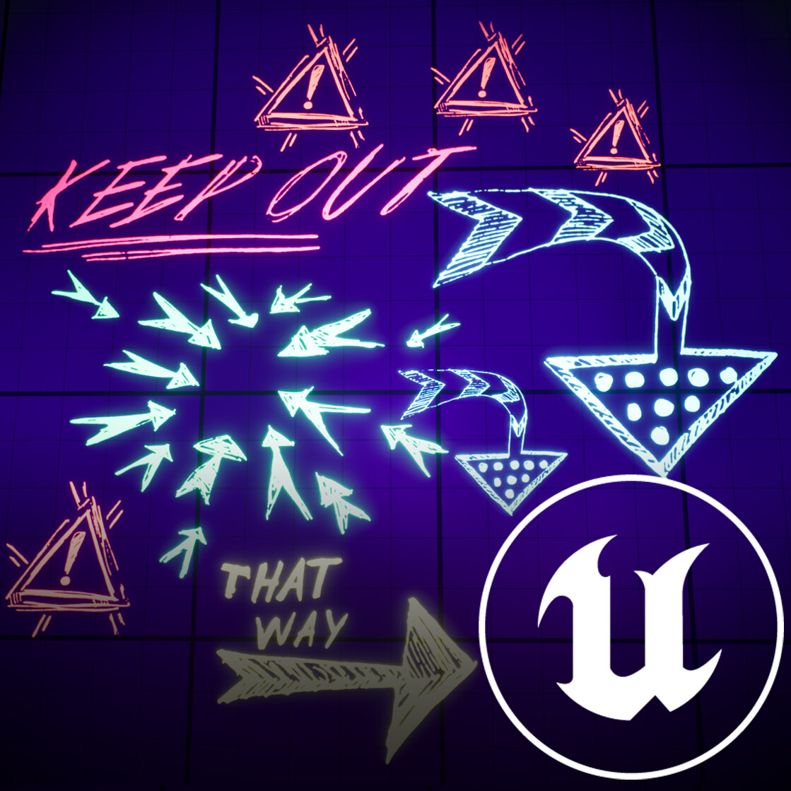 ArtStation - Ultraviolet light Decals: Shader and Blueprint, Unreal 5.1