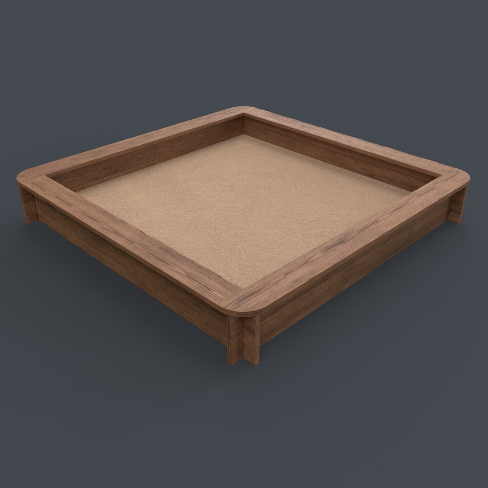 ArtStation - PBR Outdoor Wooden Sandbox Square B