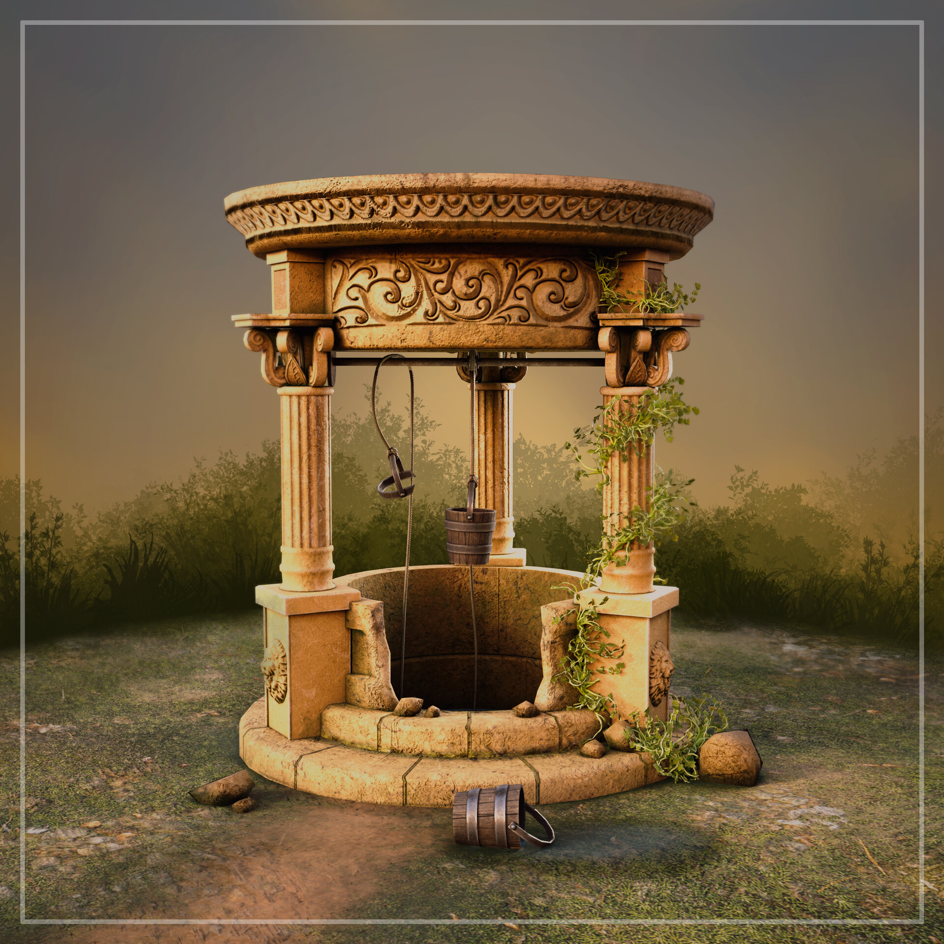ArtStation - Ruined Greek Well