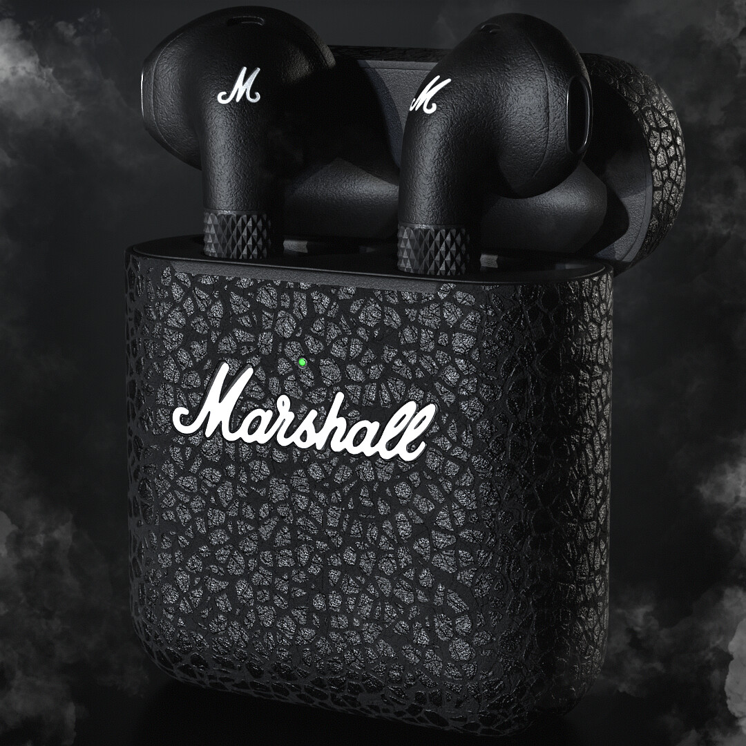 ArtStation - Marshall (ear pods), product modeling, real-time render study.