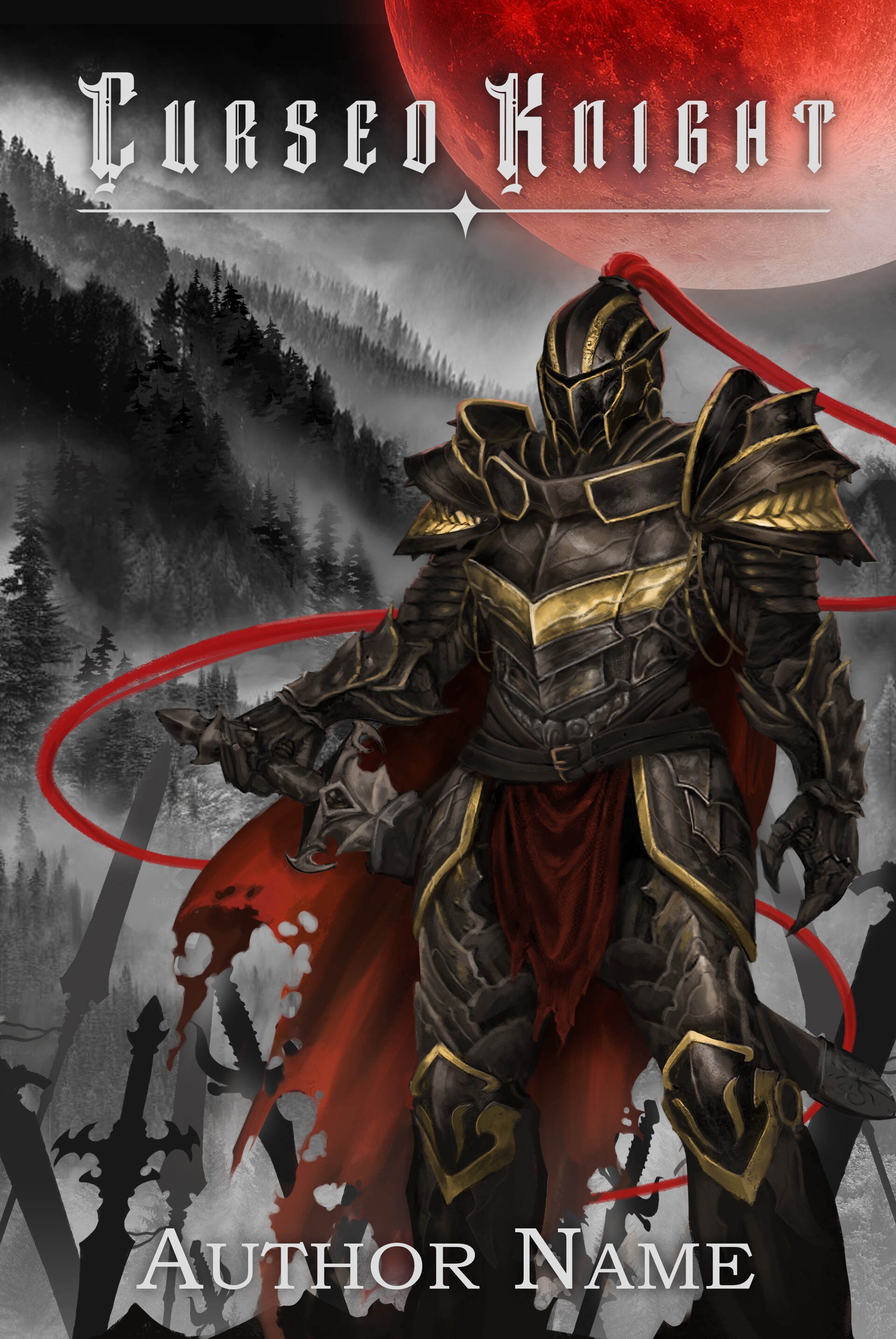 ArtStation - Cursed Knight Fake Book Cover