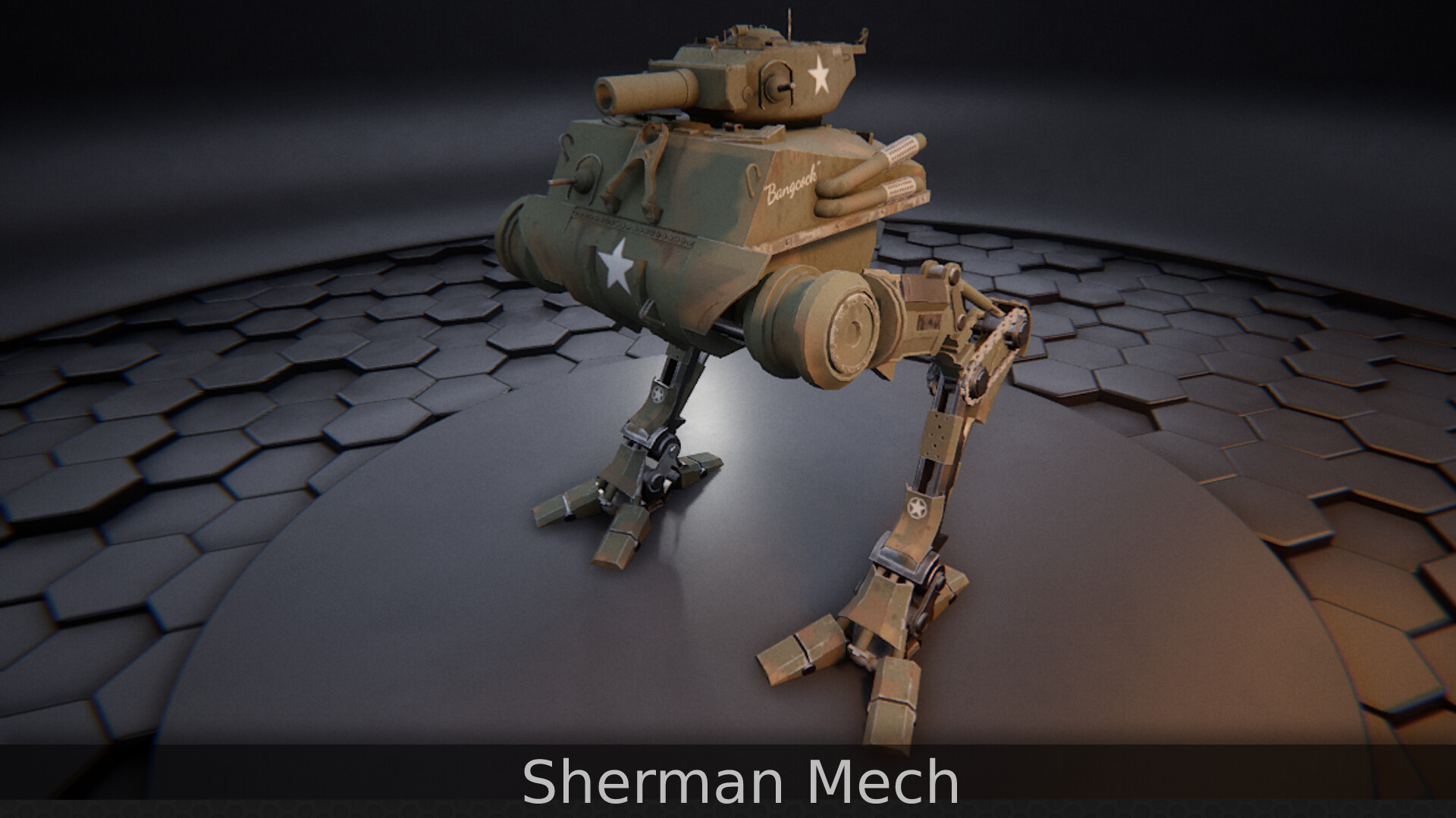 ArtStation - M4 Sherman Tank Walker