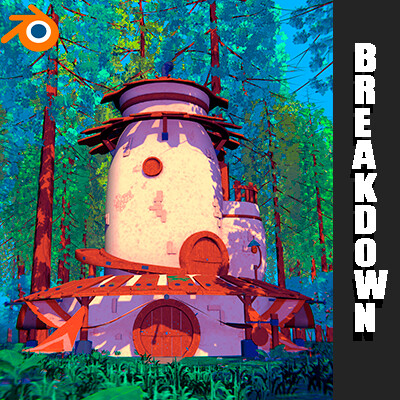 ArtStation - Forest House - Breakdown
