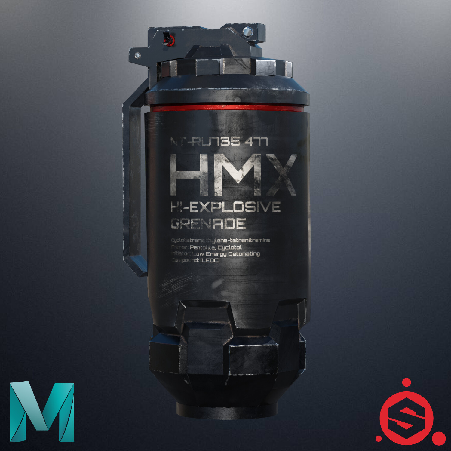 ArtStation - HMX Hi-Explosive Grenade