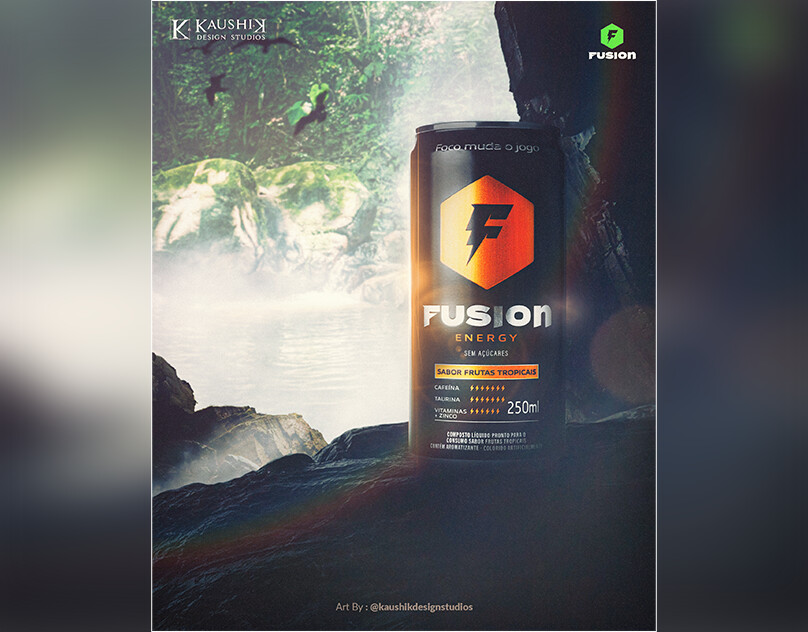 ArtStation - Fusion - Energy Drink Poster Design