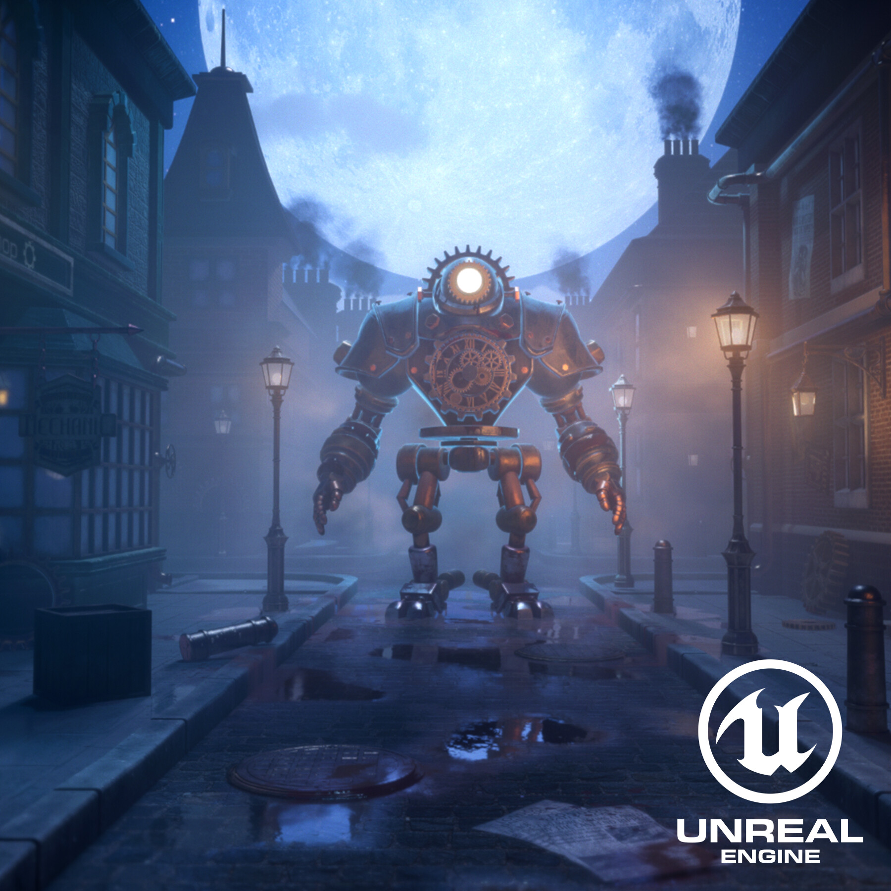 ArtStation - Robotic Steampunk Street / Unreal Engine 5