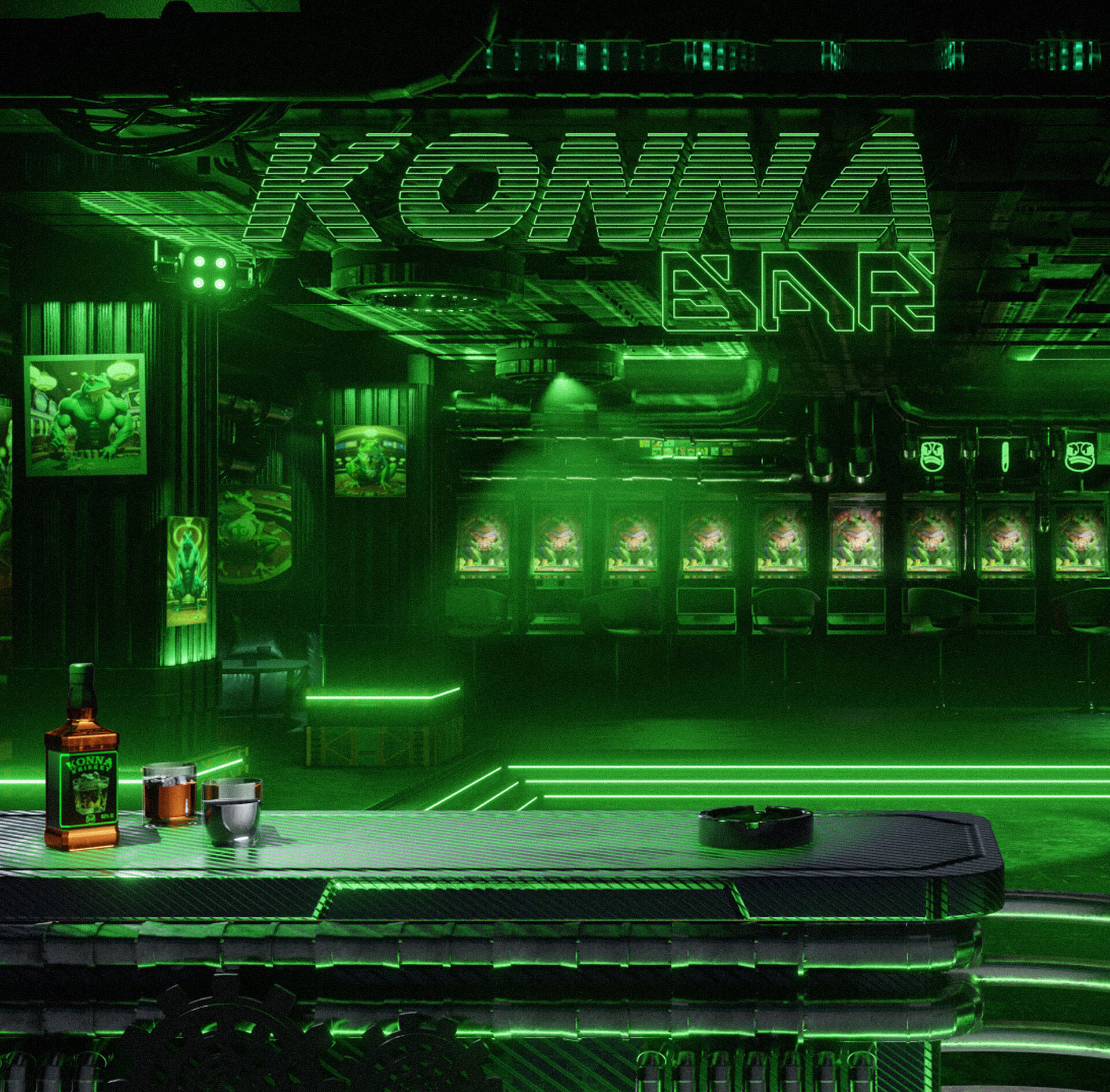 ArtStation - Cyberpunk Bar (Custom-made for Streamer)