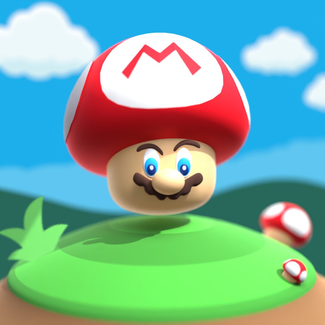 ArtStation - Mushroomio - Super Mario Fan Character