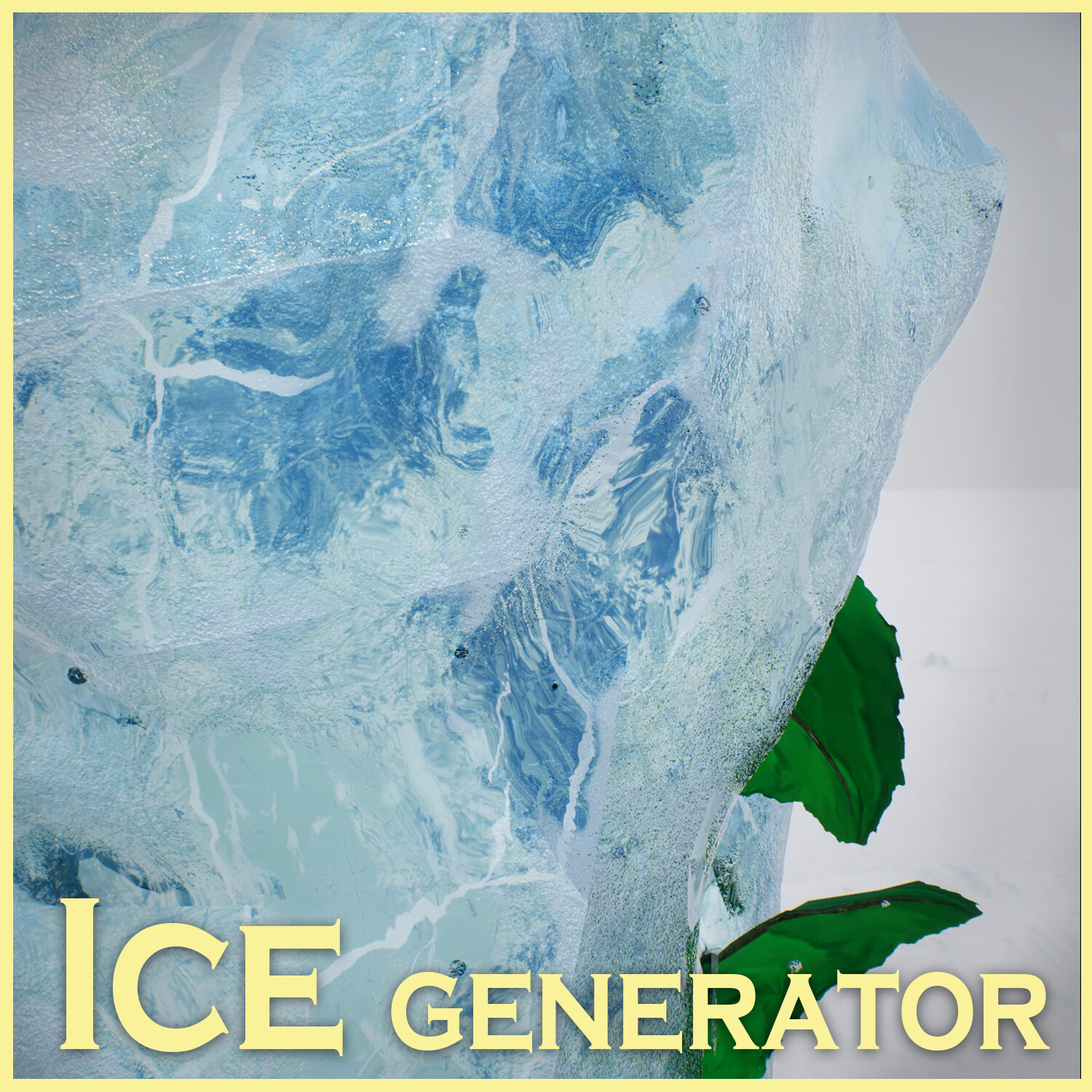 ArtStation - Ice Generator - Low/highpoly Mesh & Material