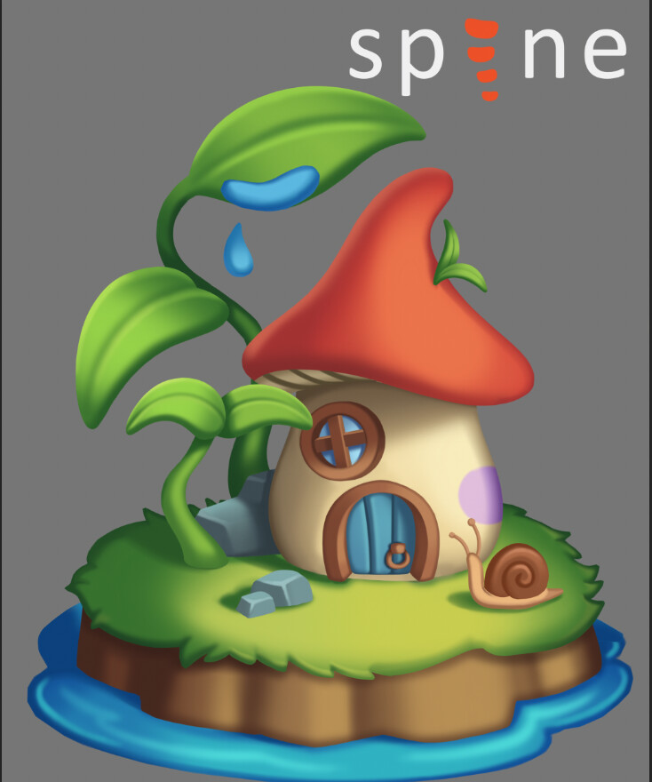 ArtStation - 2D Mushroom House Animation