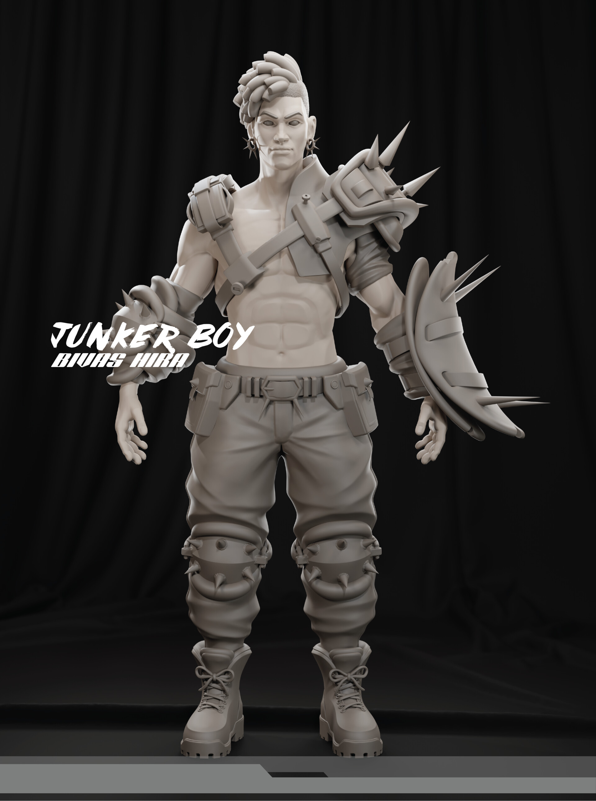 ArtStation - Junker Boy Highpoly (WIP)