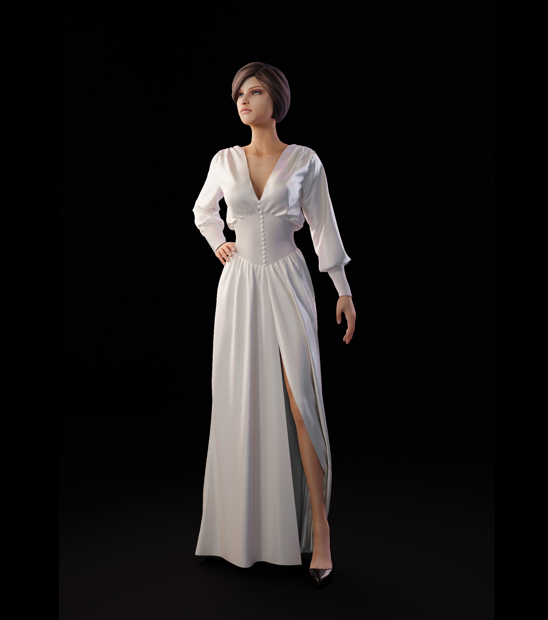 ArtStation - Elegant Silk Dress