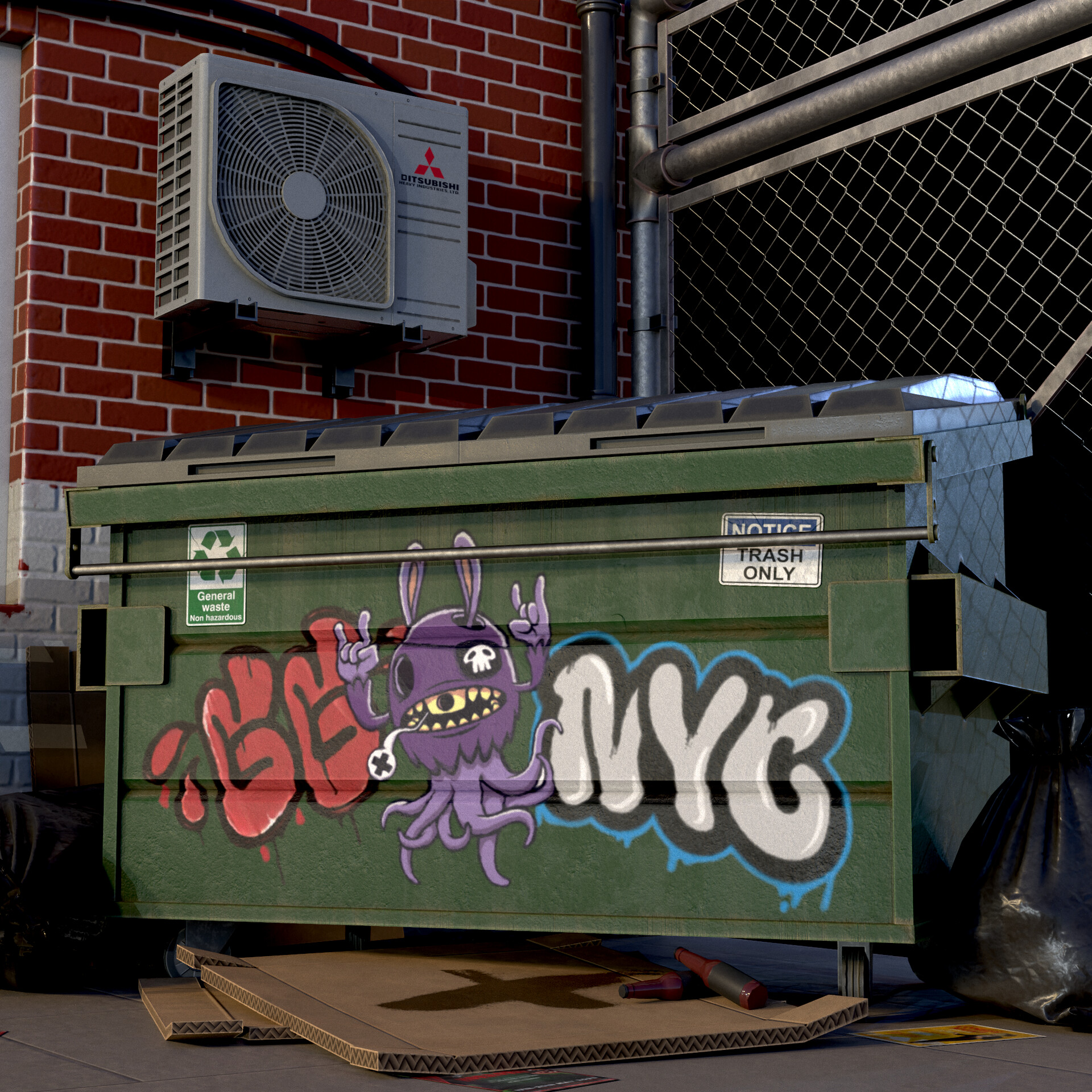 ArtStation - Back Alley Diorama